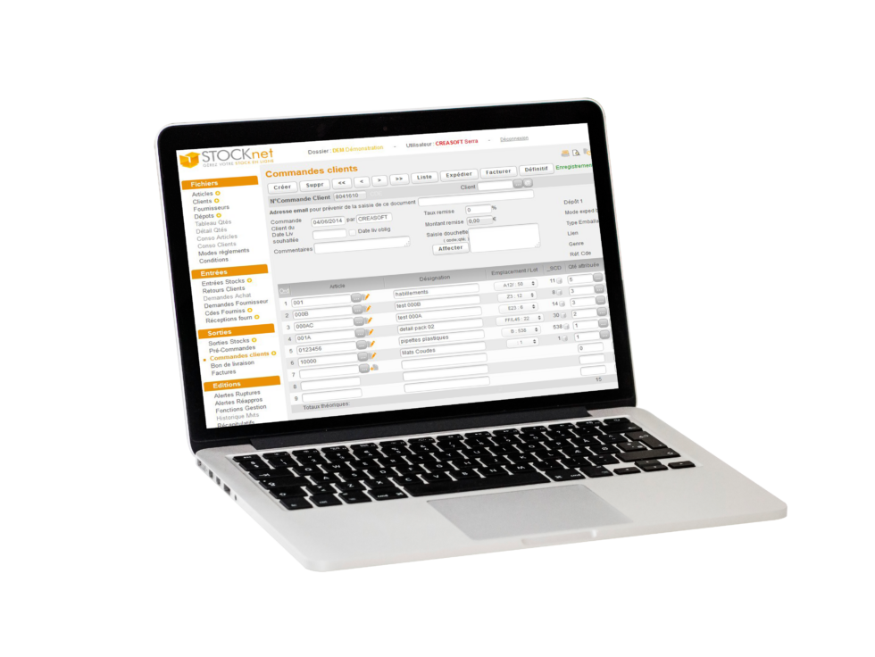 Accueil - Stocknet, logiciel de gestion des stocks français
